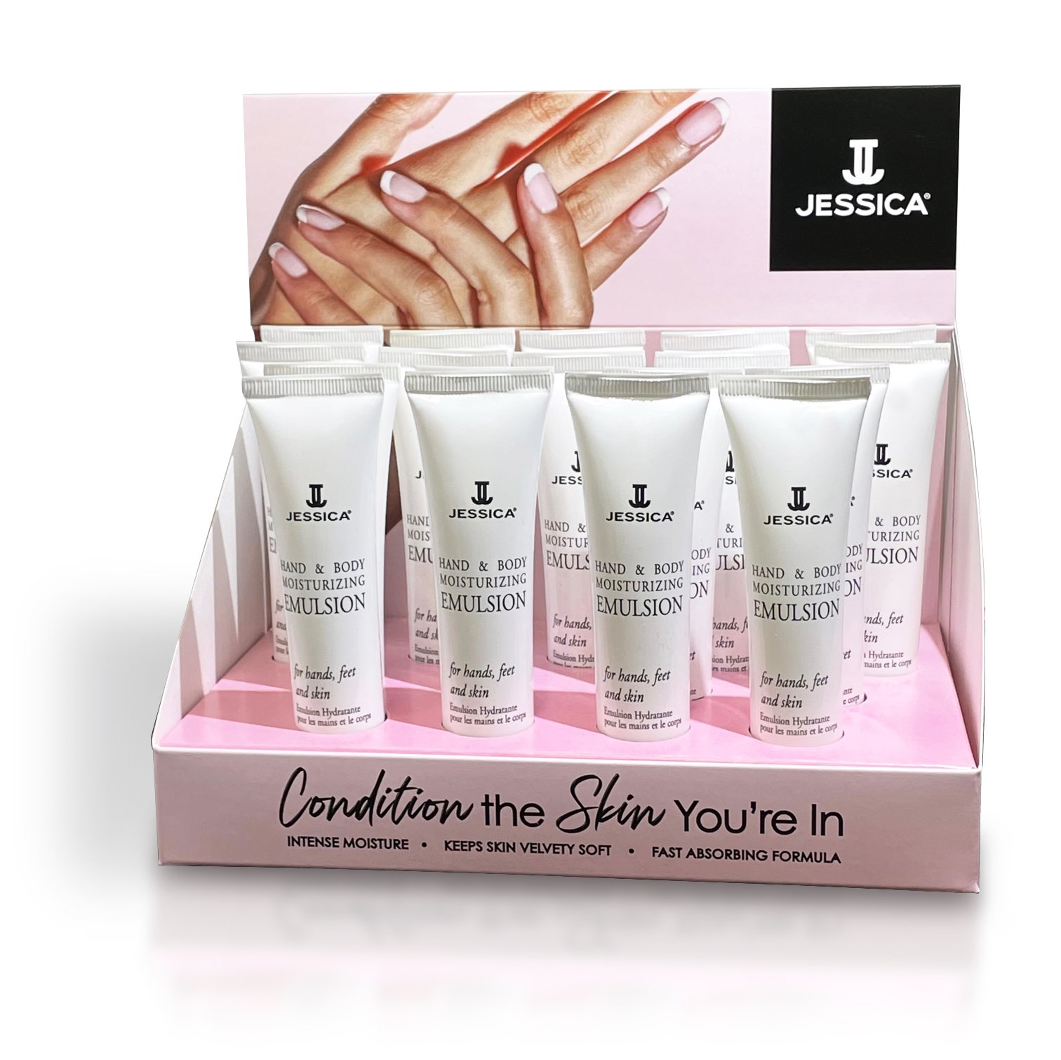 JESSICA Hand & Body Moisturizing Emulsion Display • Beaunited